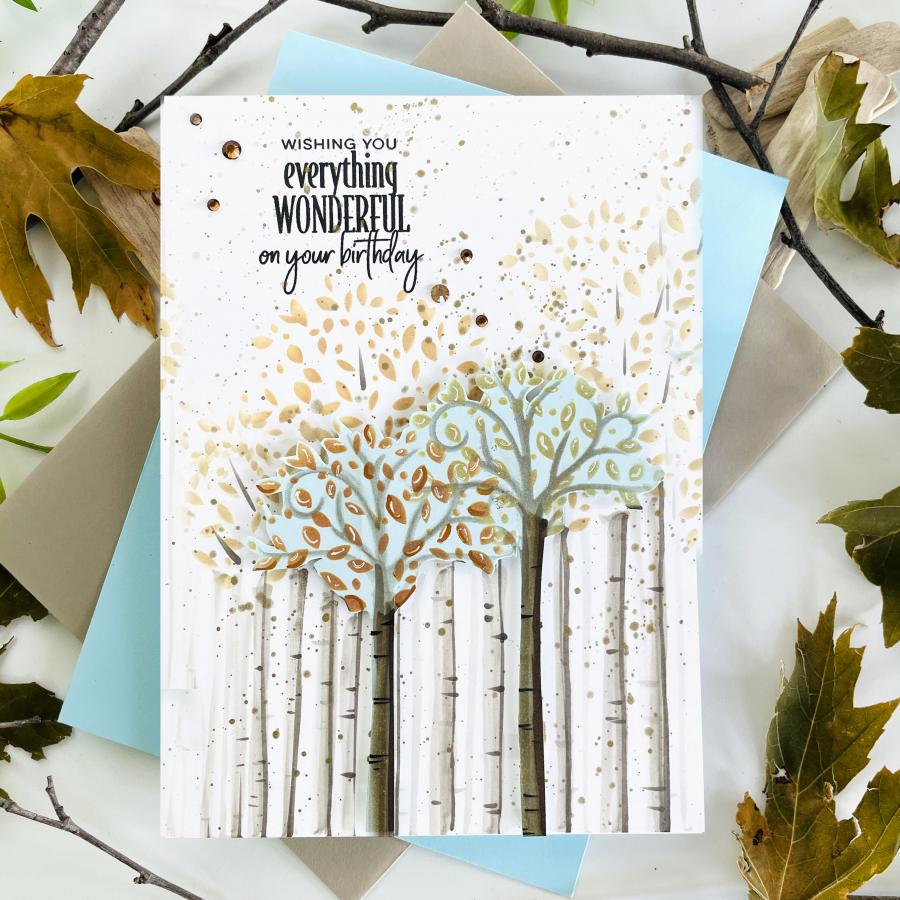 Papertrey Ink - Delicate Trees Stencil Collection (set of 10)