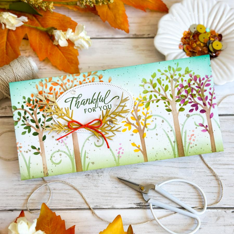 Papertrey Ink - Delicate Trees Stencil Collection (set of 10)