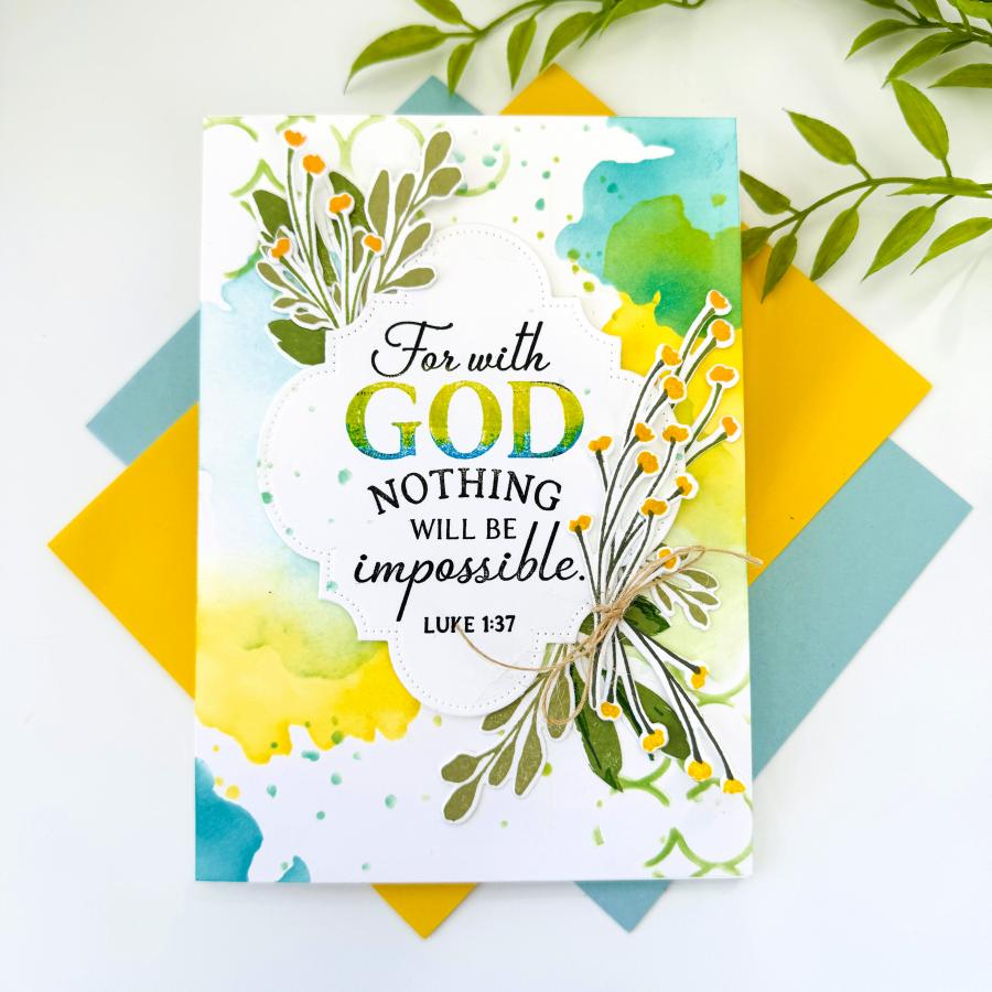 Papertrey Ink - Watercolor Wonderful Stencil Collection (set of 3)