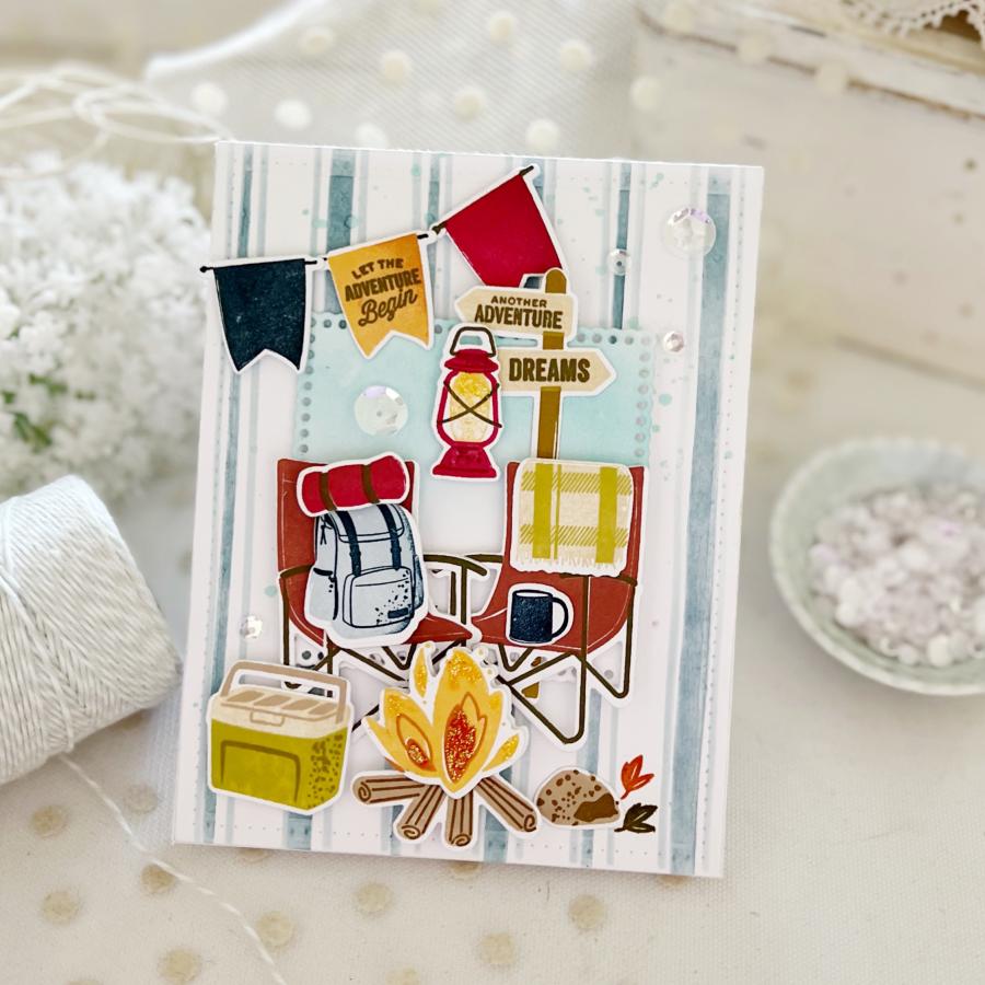 Papertrey Ink - Playful Stripes Stencil Collection (set of 2)