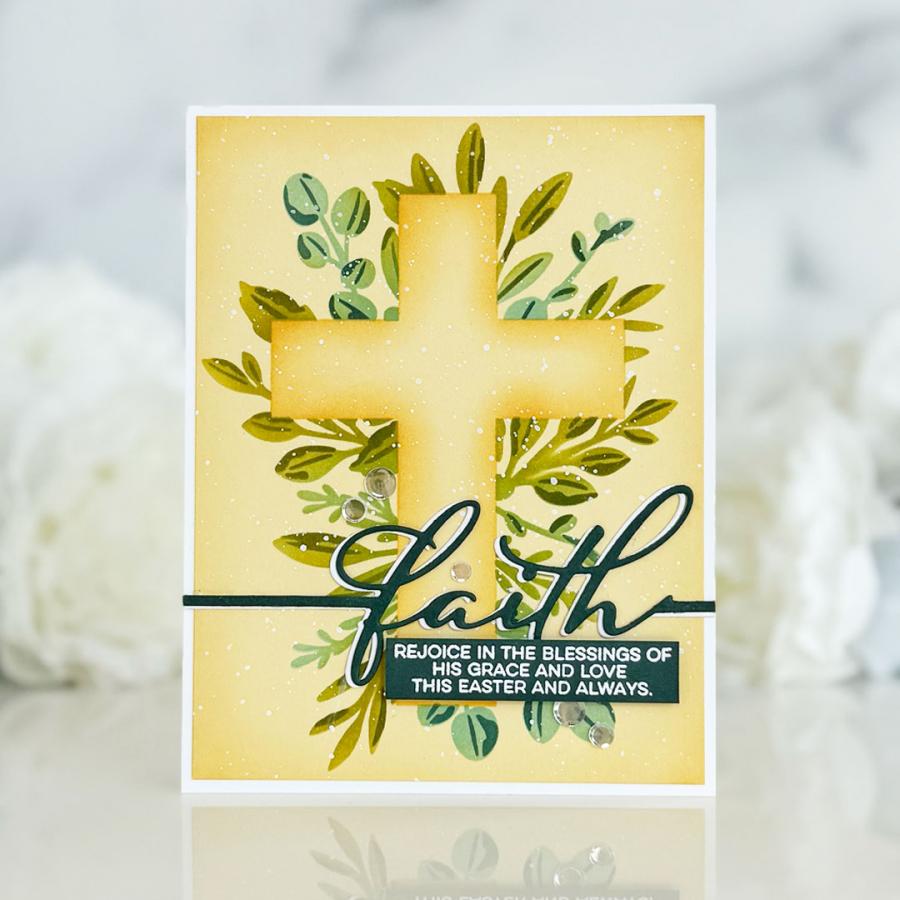 Papertrey Ink - Flourished in Faith Stencil Collection (set of 3)