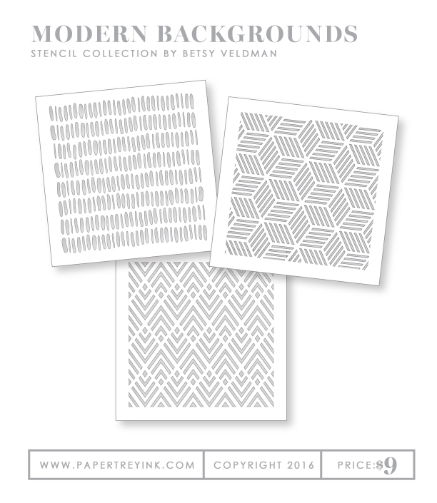 Modern Background Stencil Collection (set of 3): Papertrey Ink