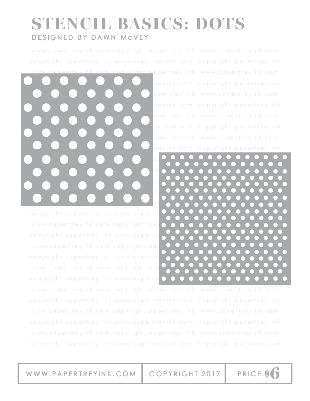 Stencil Basics: Dots Stencil Collection (set of 2): Papertrey Ink