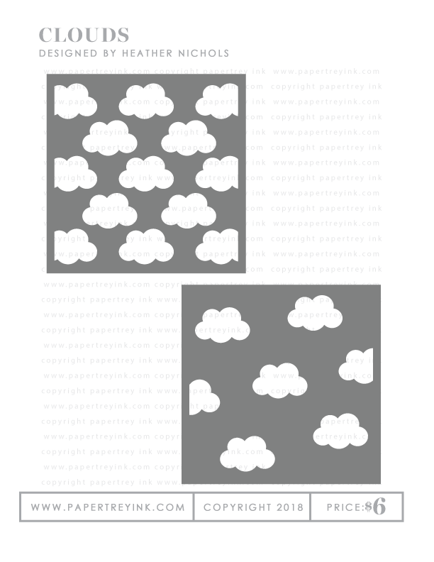Clouds Stencil Collection (set of 2): Papertrey Ink
