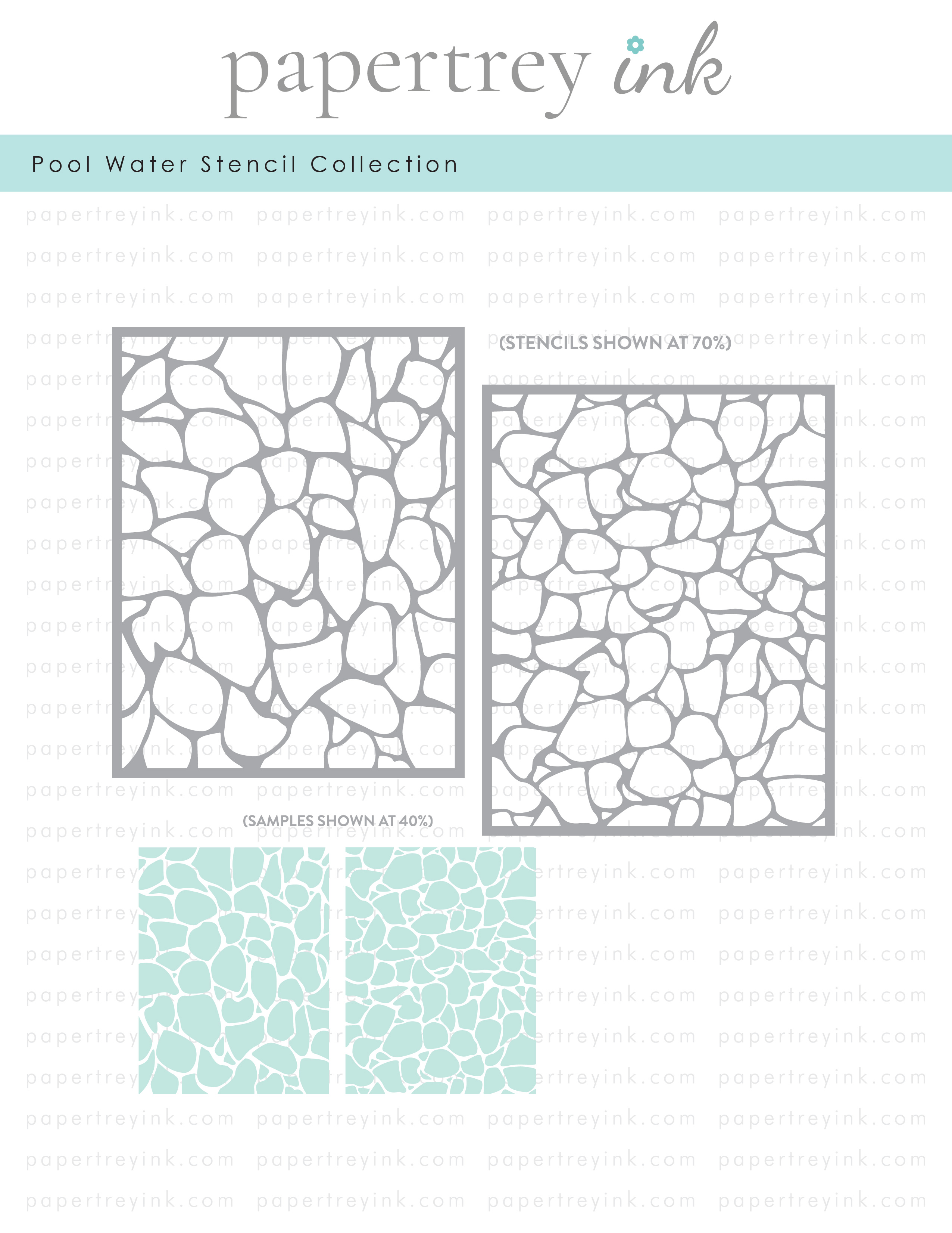 Pool Water Stencil Collection (set of 2): Papertrey Ink