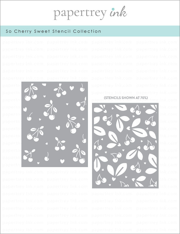 Papertrey Ink - So Cherry Sweet Stencil Collection (set of 2)