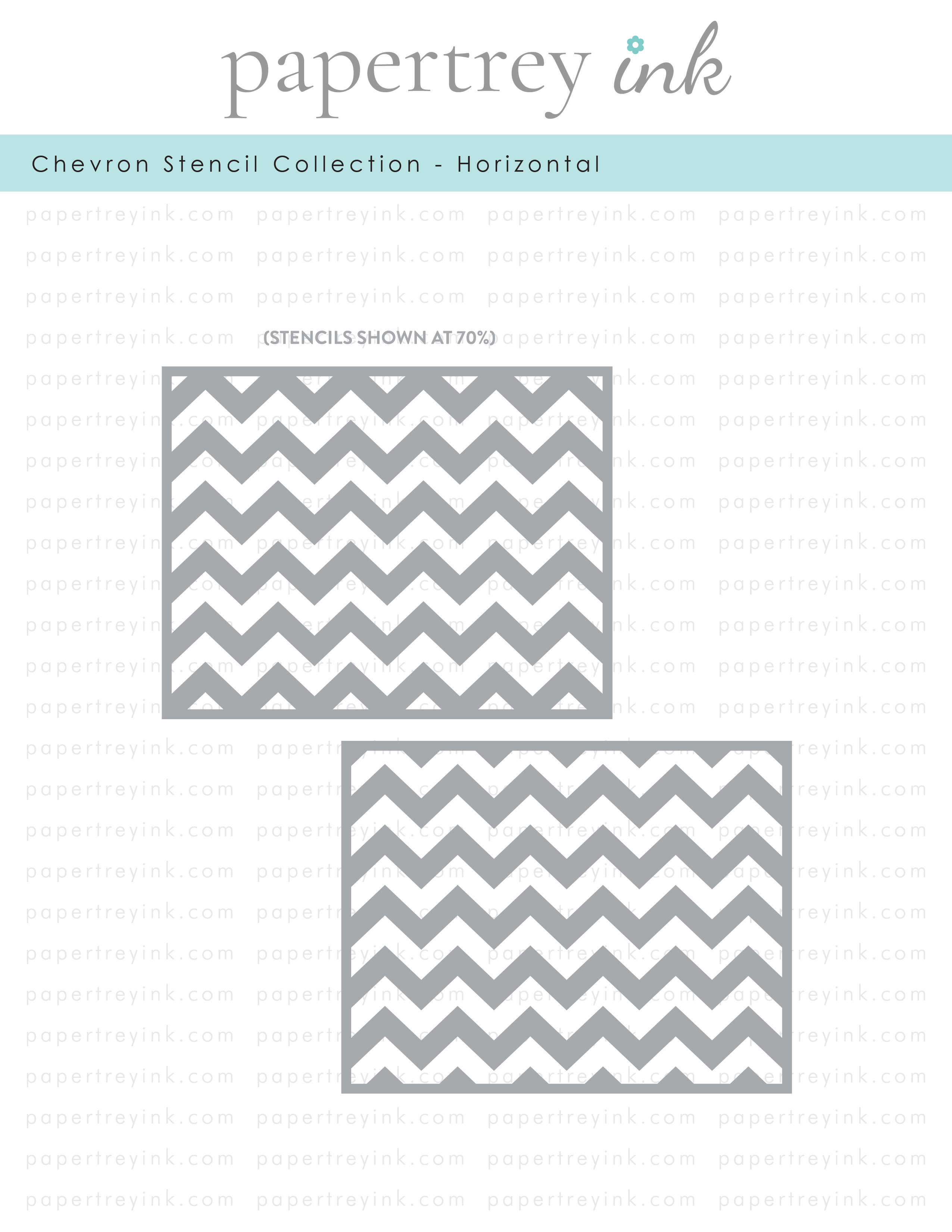 Papertrey Ink - Chevron Stencil Collection - Horizontal (set of 2)