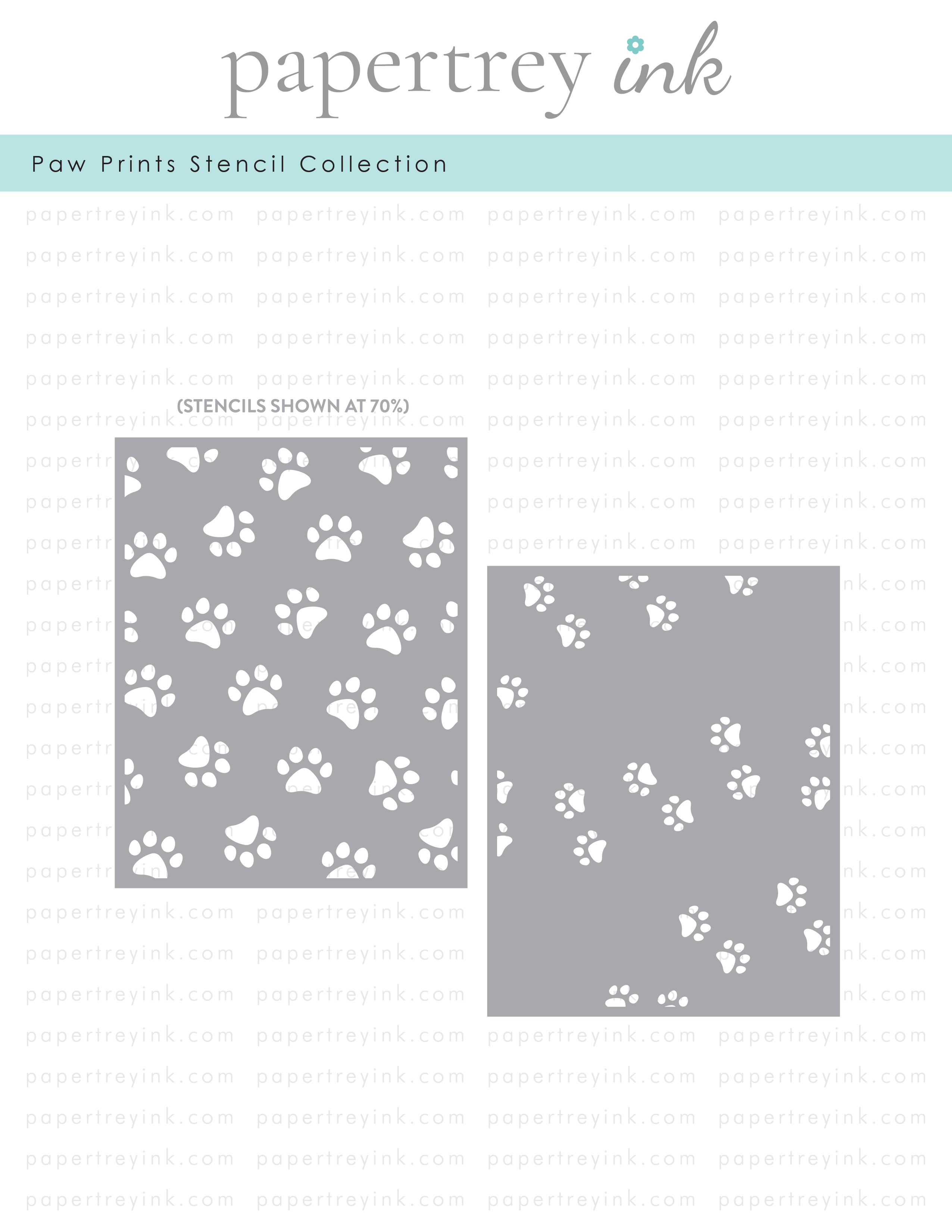 Papertrey Ink - Paw Prints Stencil Collection (set of 2)