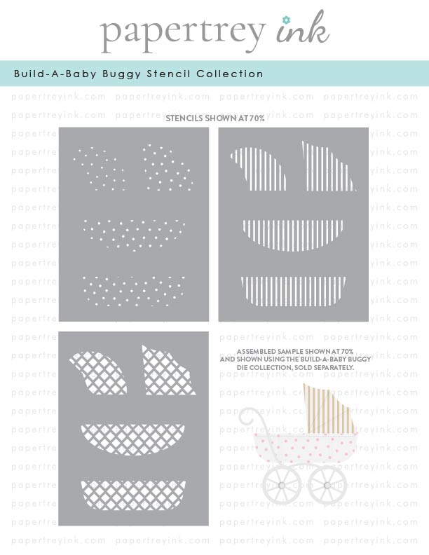 Papertrey Ink - Build-A-Baby Buggy Stencil Collection (set of 3)